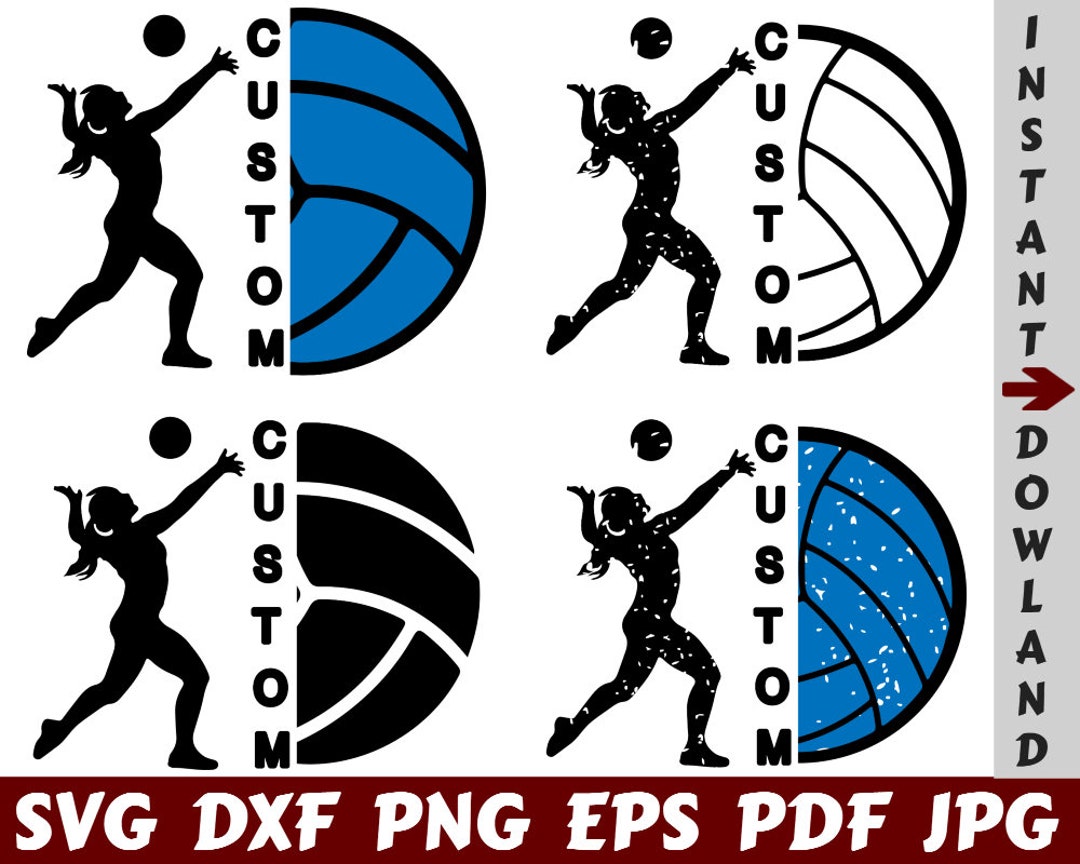 Volleyball Custom SVG - Sport Custom SVG - Volleyball Design SVG ...