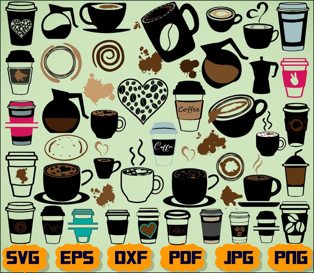 Coffee Cups Svg - Coffee Mugs Svg - Cup Svg - Mug Svg - Coffee Cup Cut ...