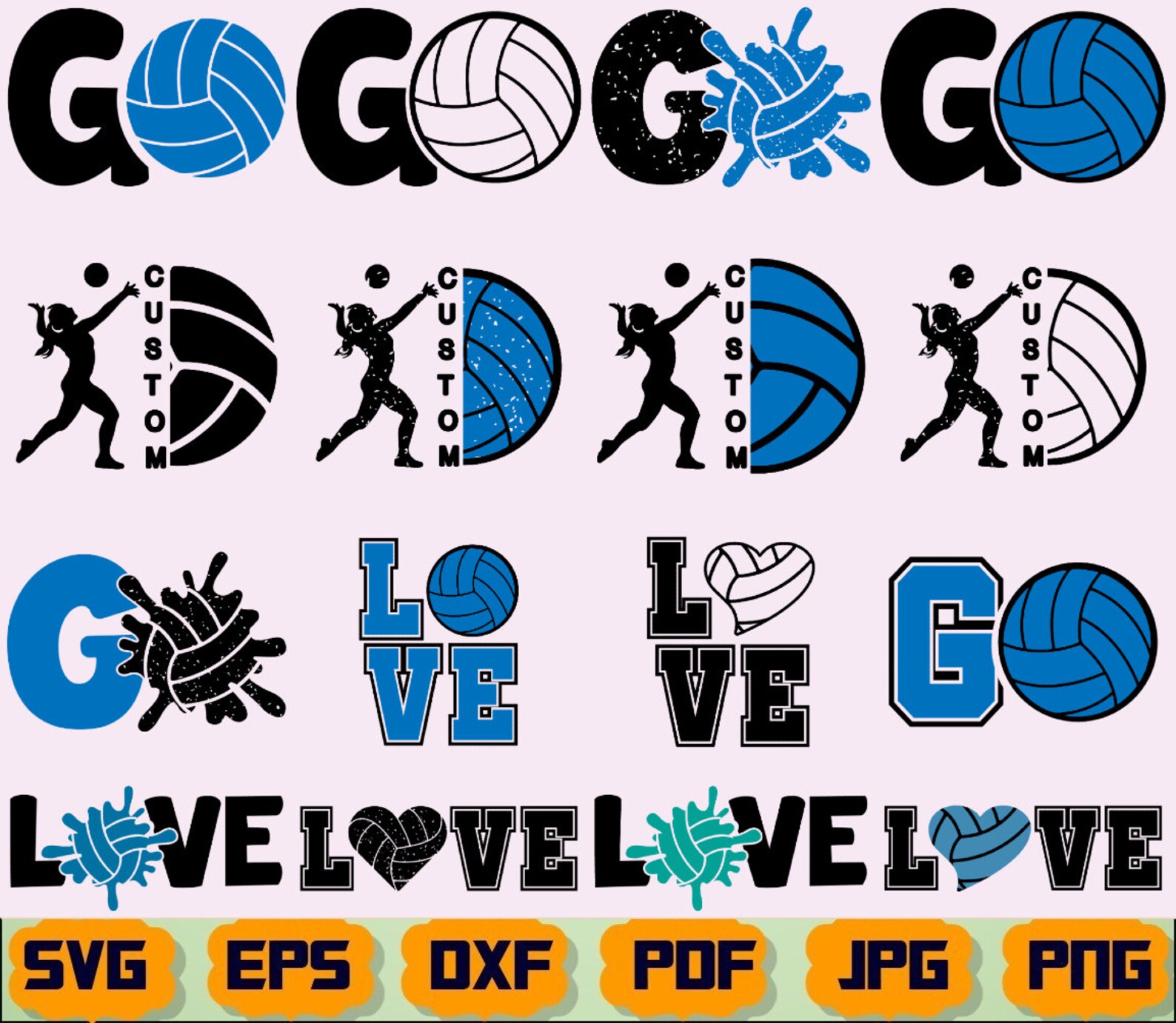Volleyball Svg Volleyball Cut Files Volleyball Clipart - Etsy