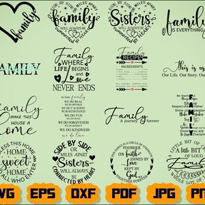 Family Svg - Family Cut File - Family Svg Bundle - Family Quote Svg ...