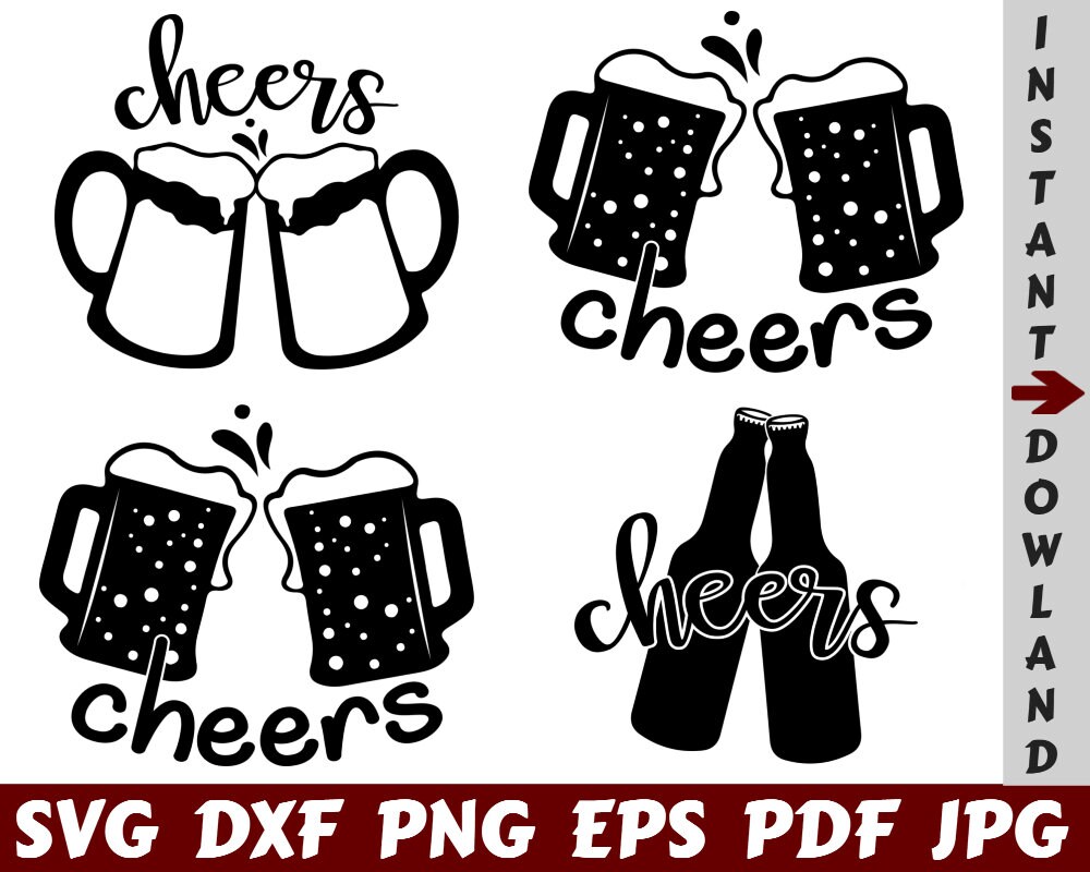 Beer Cheers SVG Beer Mugs SVG Cheers SVG Beer Bottle Svg - Etsy Singapore