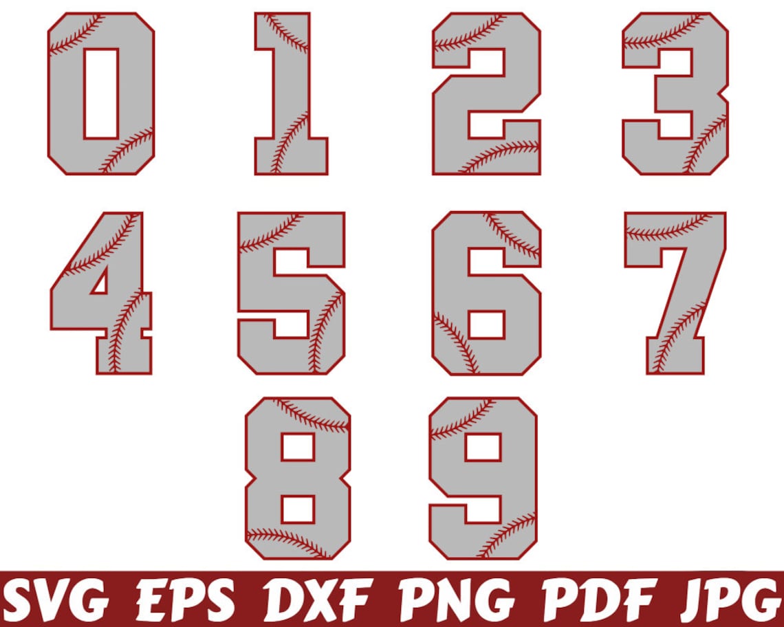 Baseball Number SVG Softball Number SVG Number SVG Sport - Etsy
