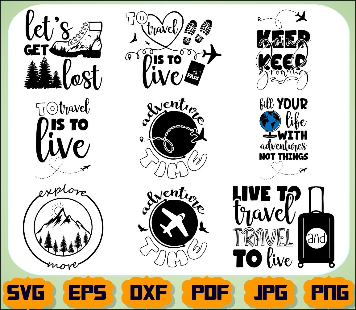 Travel Svg Adventure Svg Explore Svg Travel Cut File | Etsy