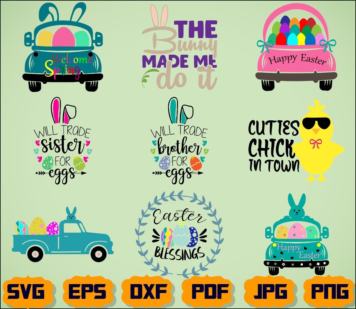 Easter Svg Easter Cut Files Easter Clipart Easter - Etsy