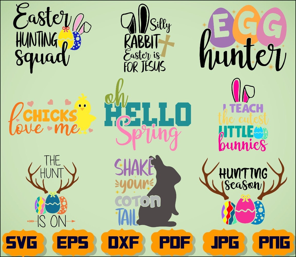 Easter Svg Easter Cut Files Easter Clipart Easter - Etsy