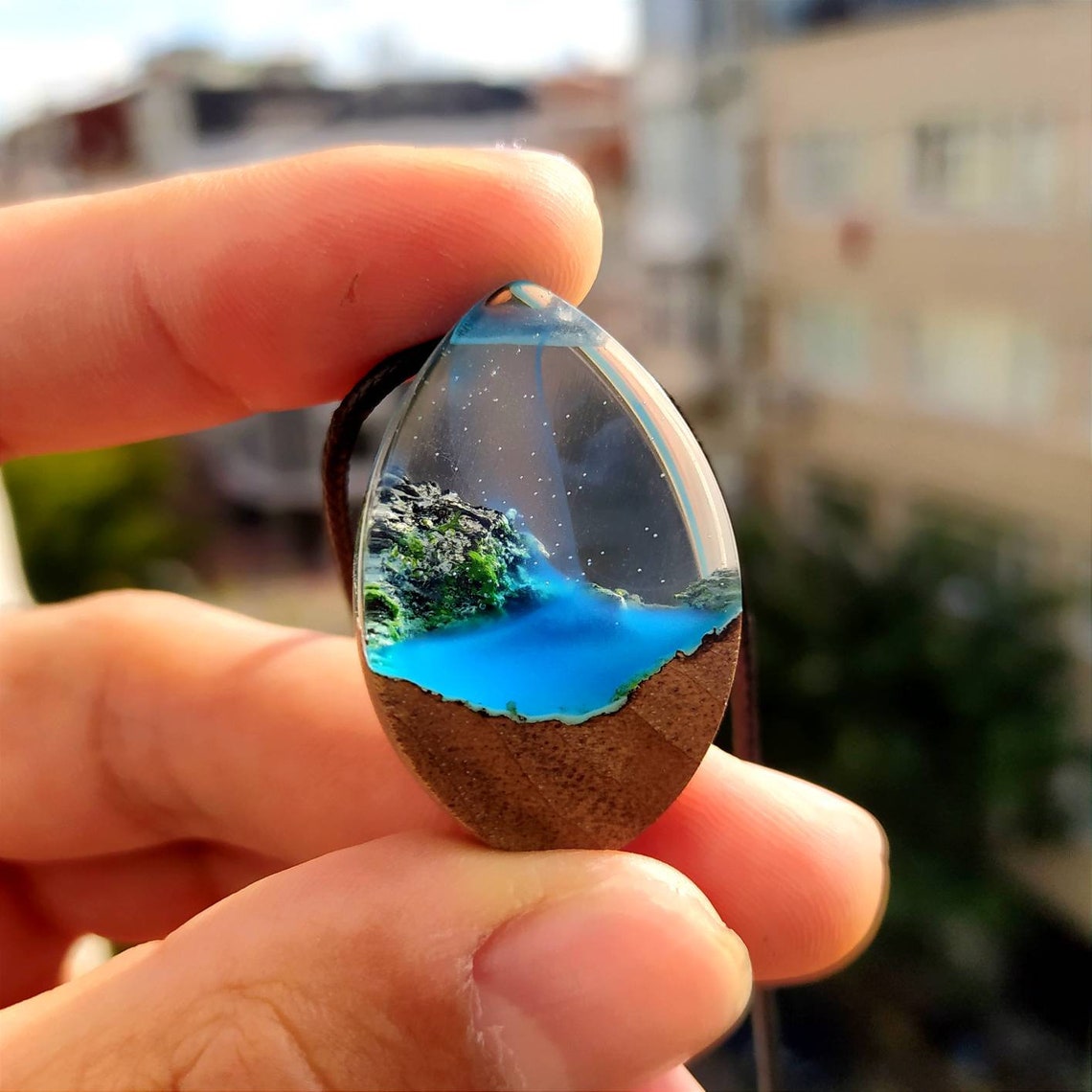Mountain Resin Necklace Hiking Gifthikeresin Jewelry - Etsy