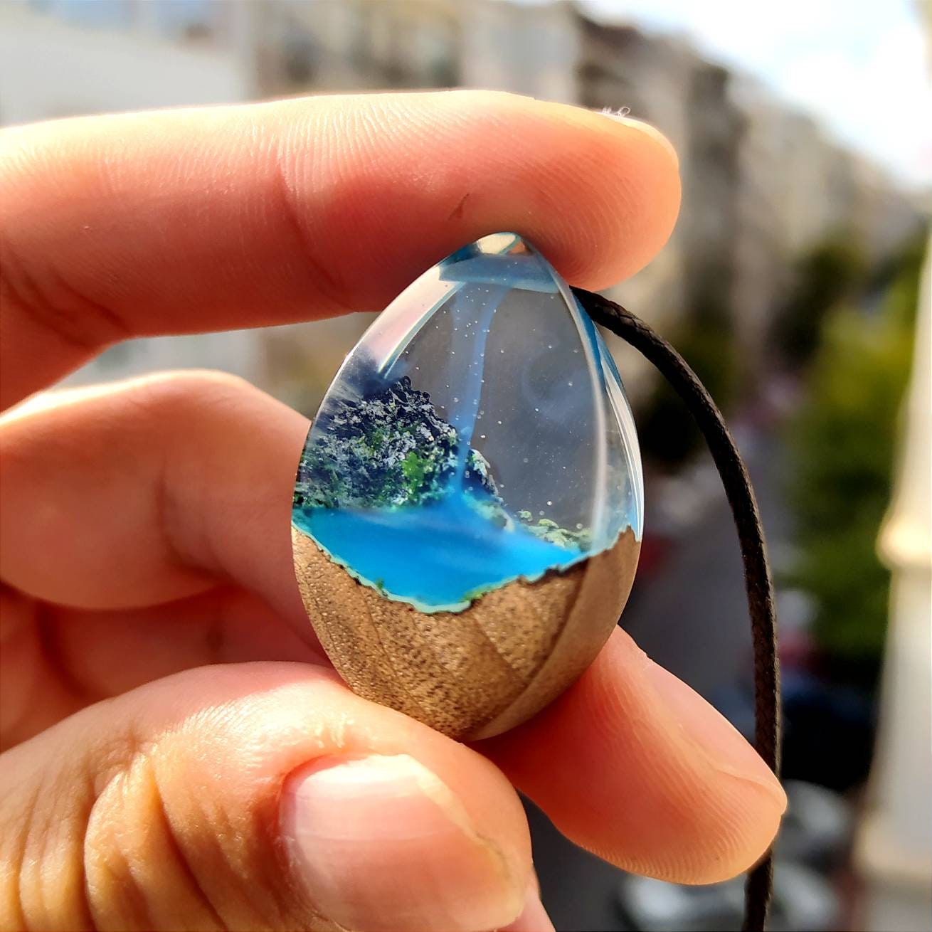 Mountain Resin Necklace Hiking Gifthikeresin Jewelry - Etsy