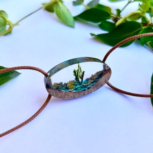 Wood Resin Bracelet, Terrarium Bracelet, Bracelets for Woman, Resin ...