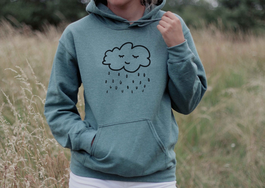 Rain Sweatshirt, Happy When It Rains Hoodie, Happy Cloud Sweater, Rain ...