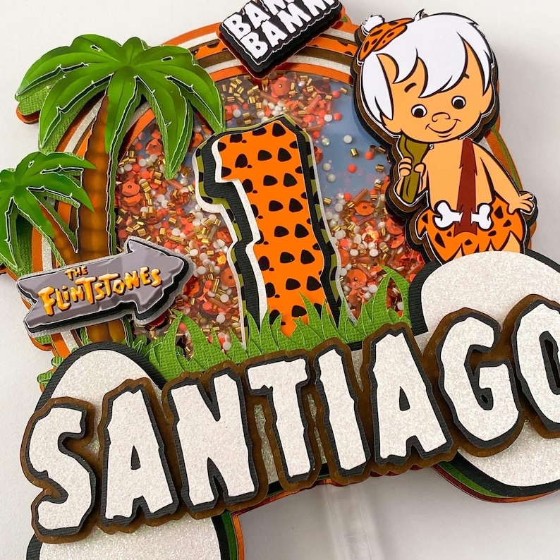 Bam Bam Cake Topper Shaker, Birthday Party Decor - Etsy