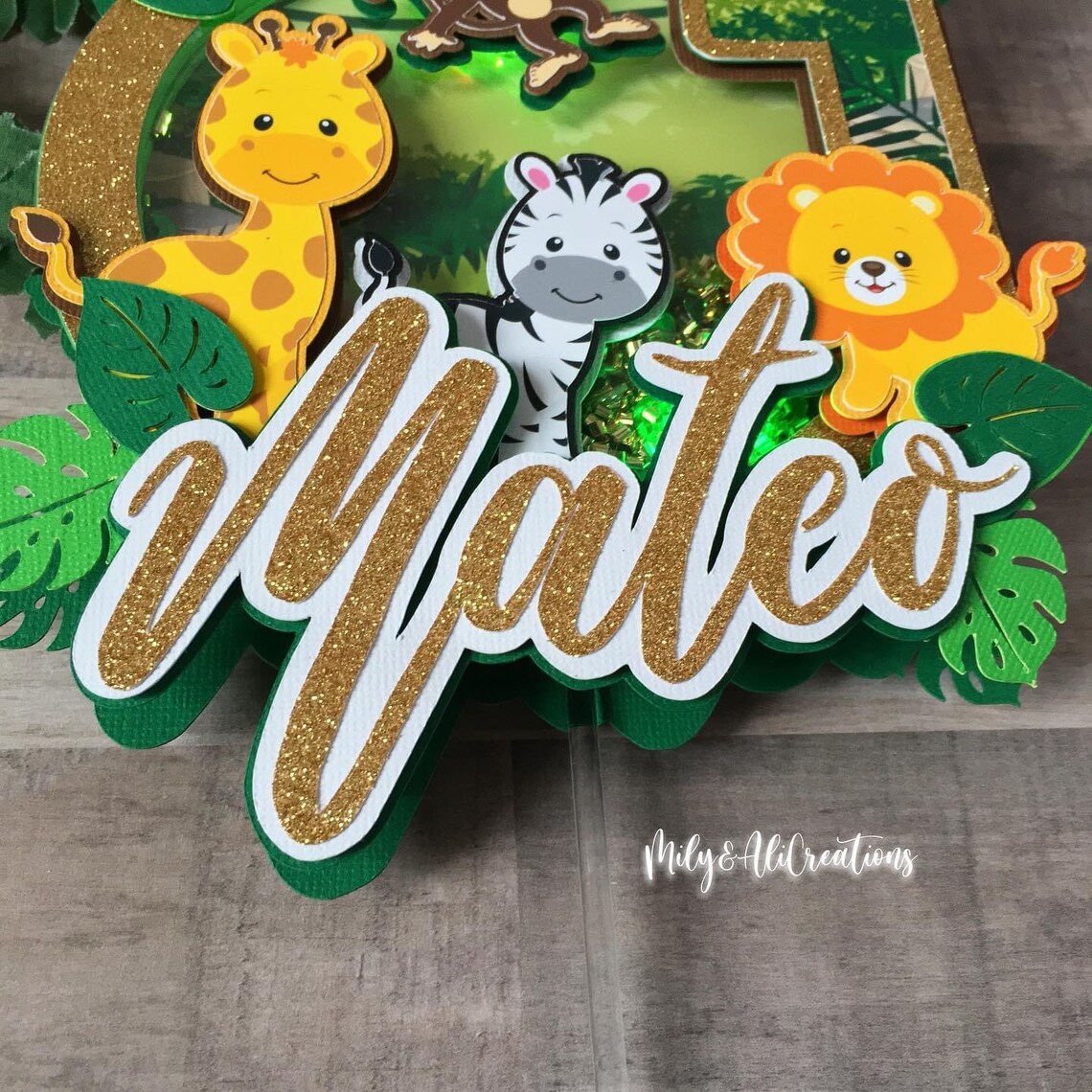 Safari Cake Toppersafari Party Decorations Wild One - Etsy