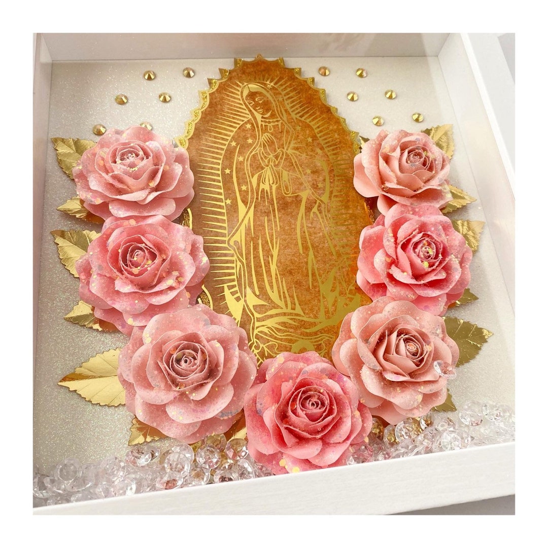 Virgin Mary Shadow Box, Virgen Maria Gift - Etsy