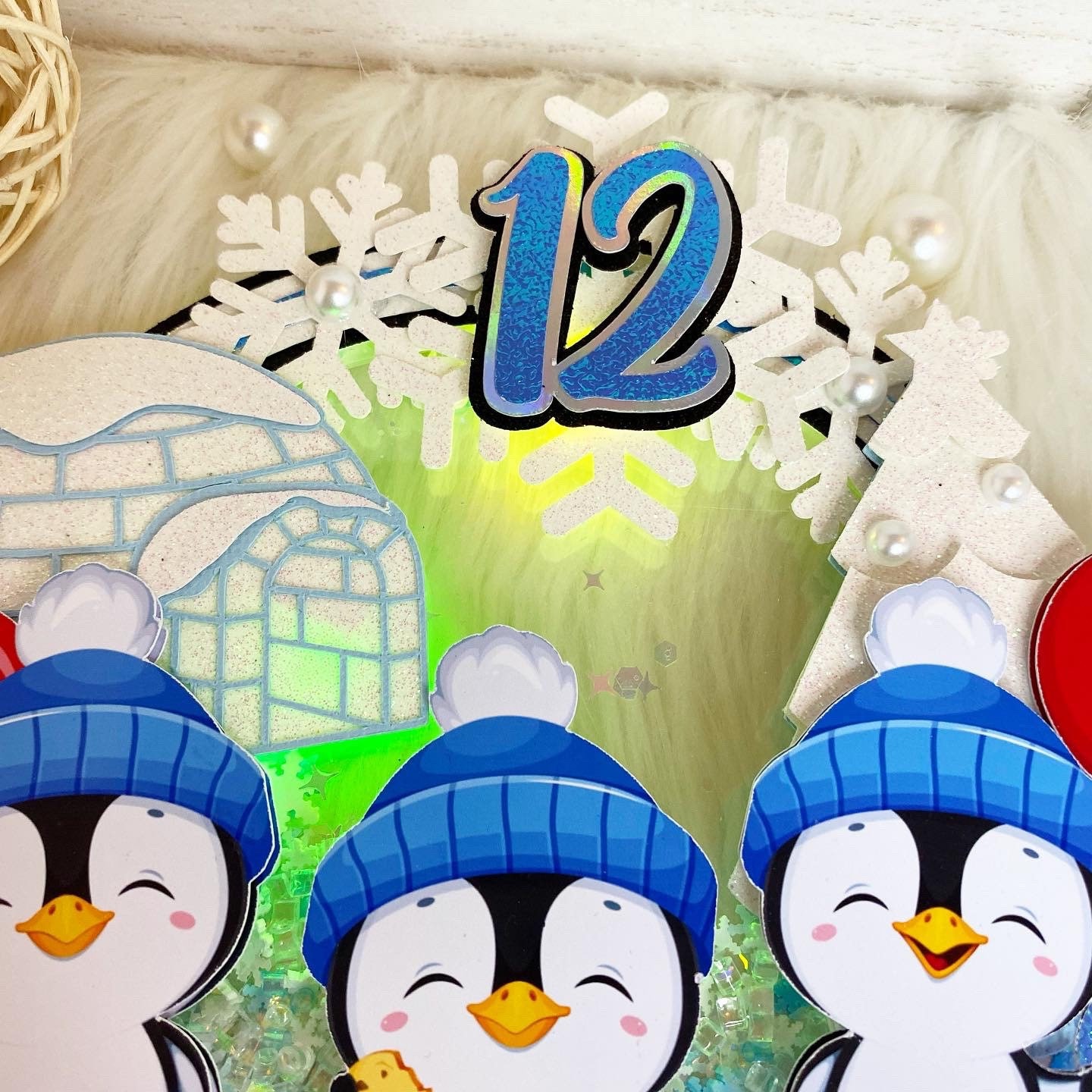 Winter Penguins Caketopper Penguin Birthday Cake Topper - Etsy