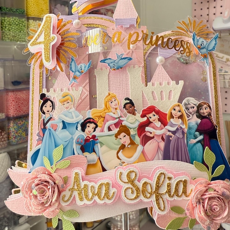 4ever a Princess Cake Topper, Princess Birthday Party, Princess Cake ...