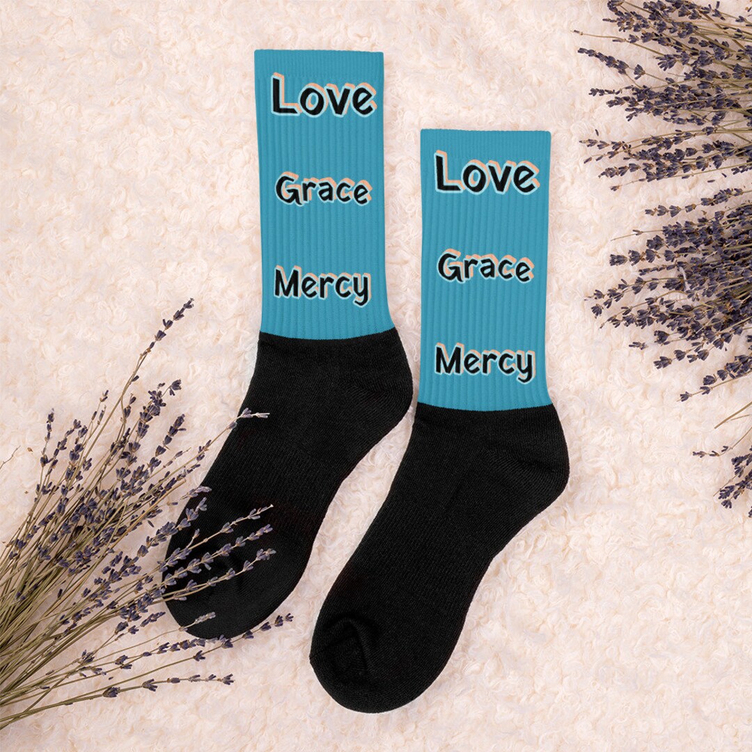 Love Grace Mercy Socks, God Socks, Spiritual Socks, Jesus, Socks ...