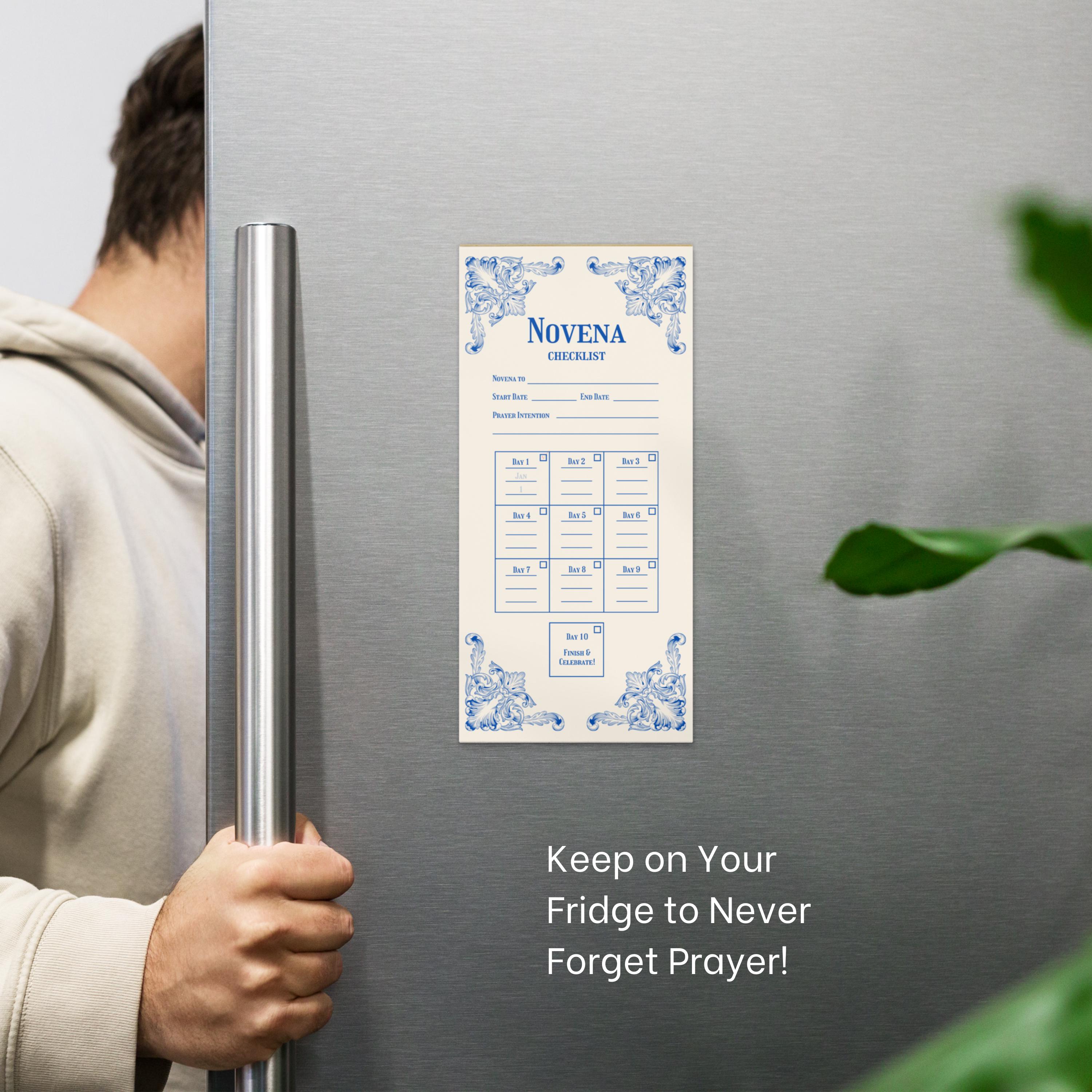 Novena Prayer Notepad Magnetic Backing Catholic Prayer Journal Daily ...