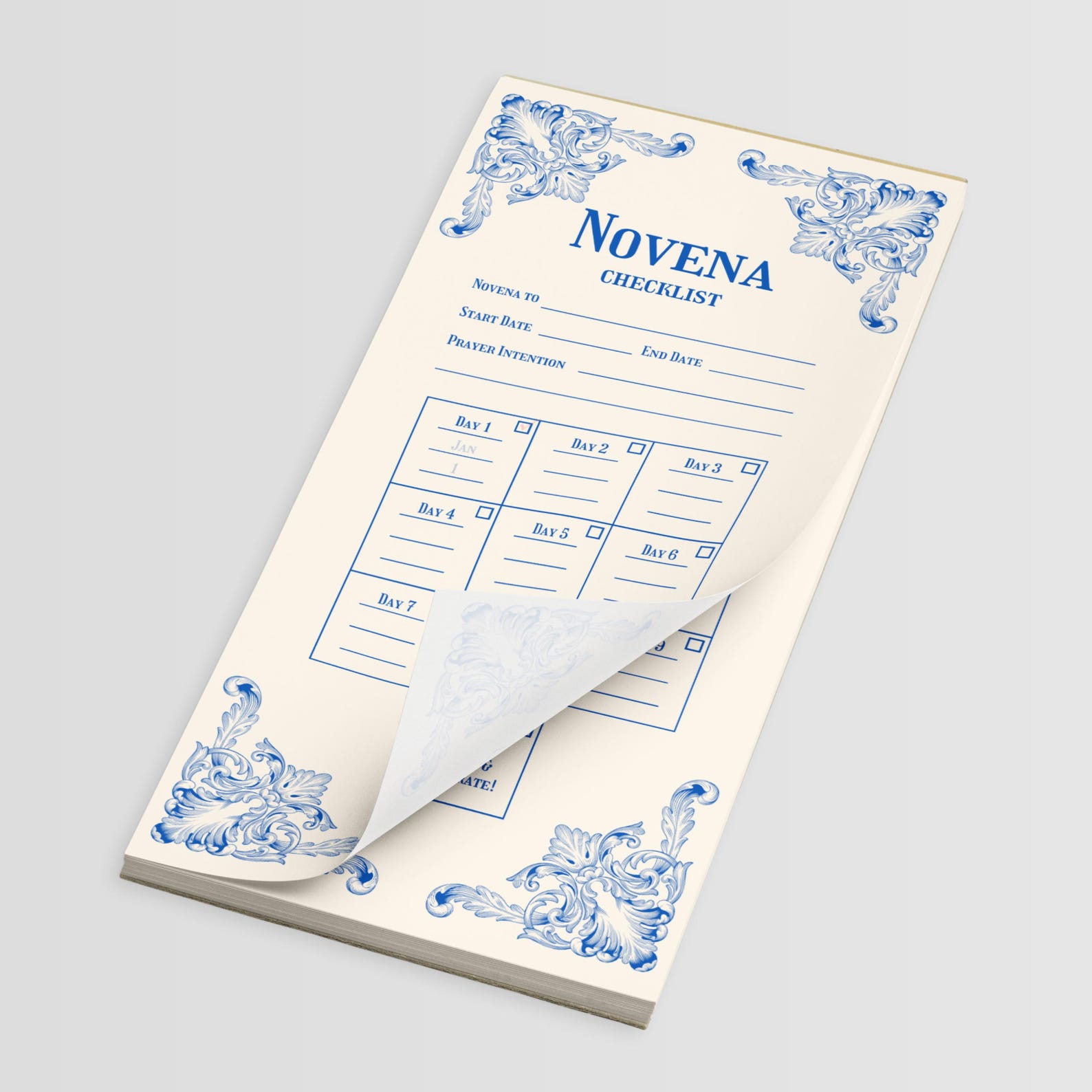 Novena Prayer Notepad Magnetic Backing Catholic Prayer Journal Daily ...