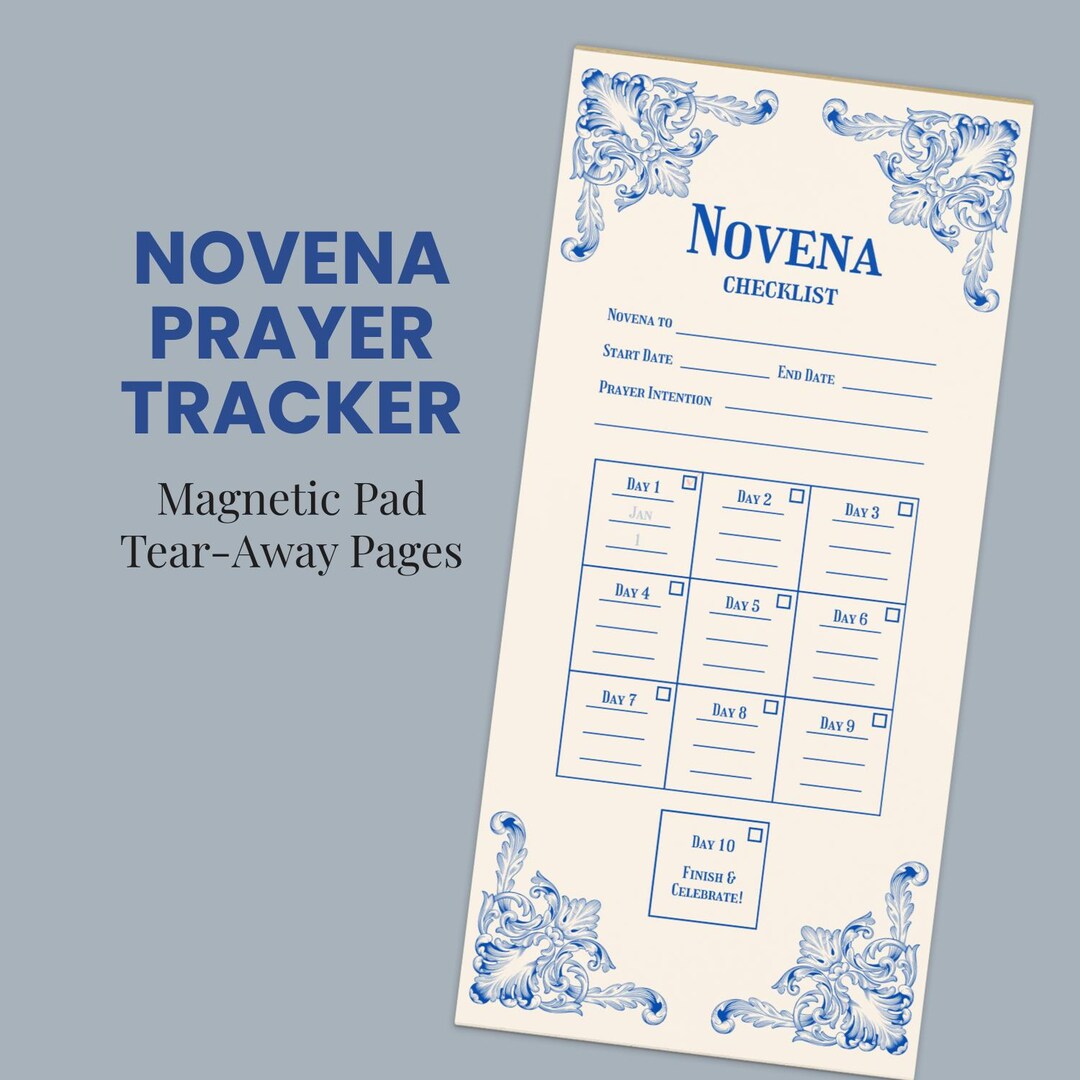 Novena Prayer Notepad Magnetic Backing Catholic Prayer Journal Daily ...