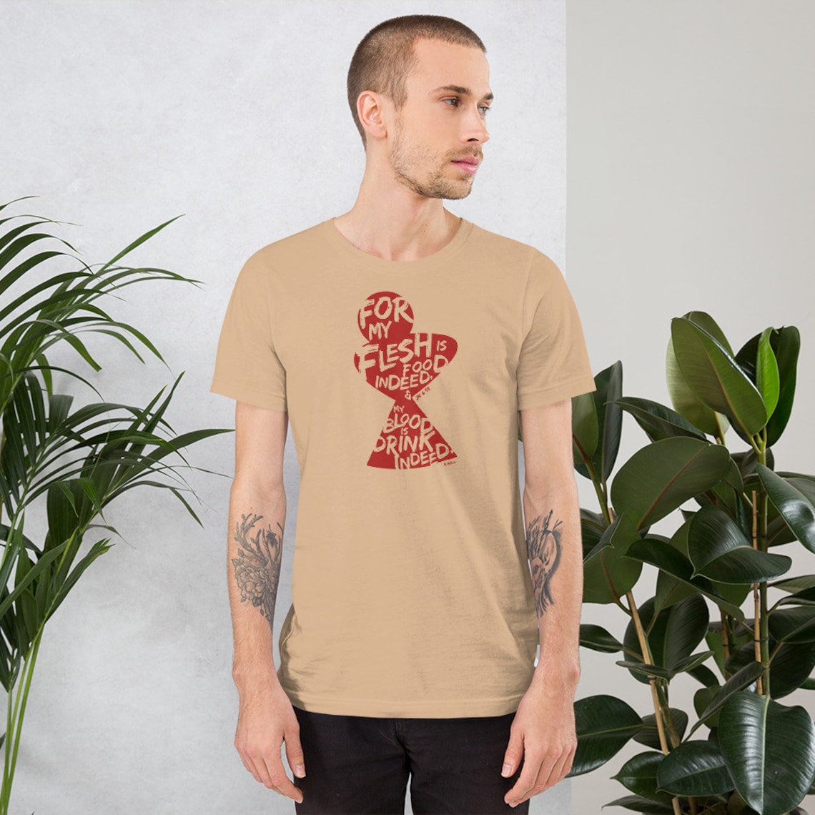 Flesh and Blood First Communion Gift Eucharist Shirt Jesus Bread and ...