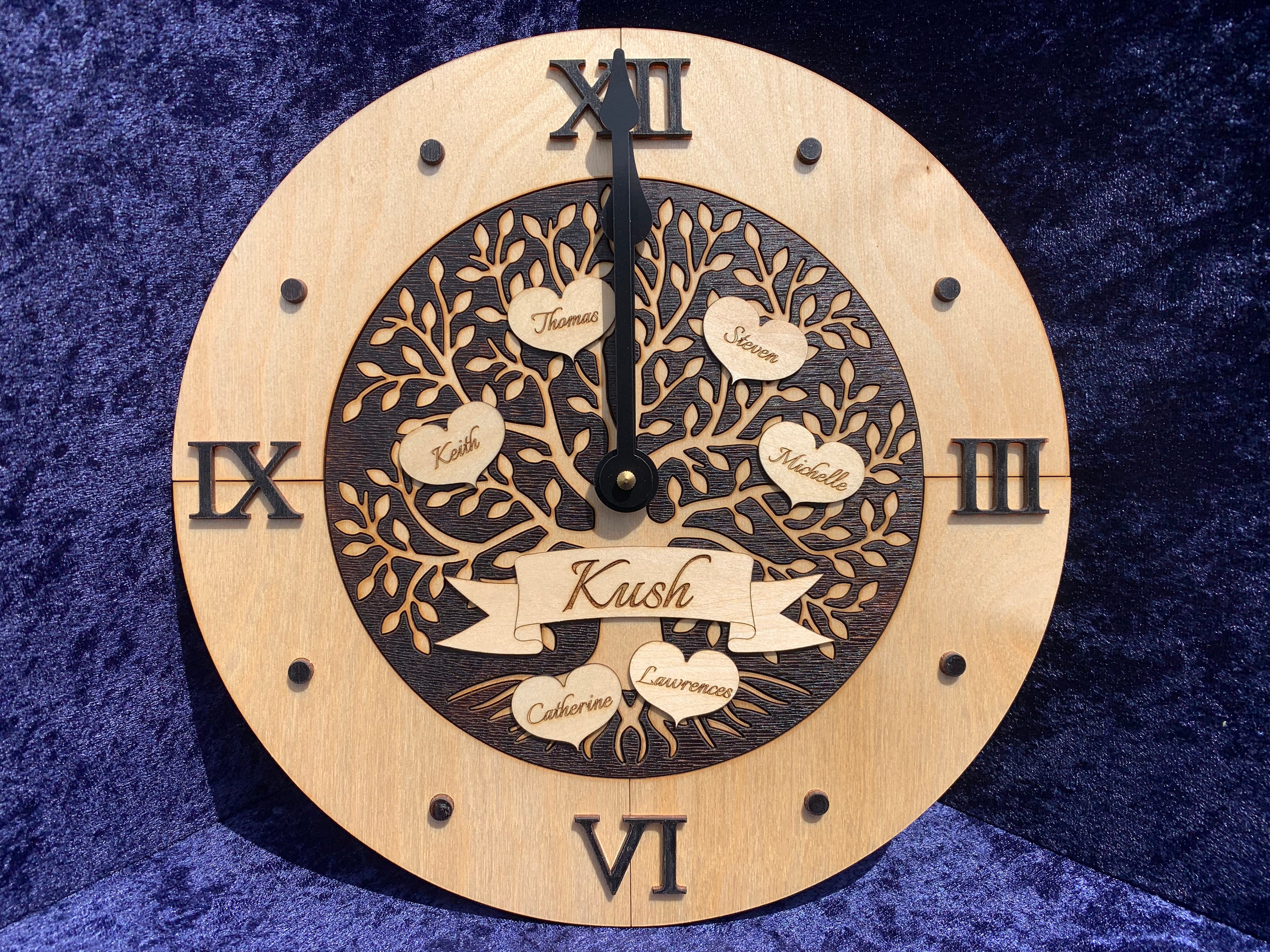Tree of Life Family Clock 12inch Personalized by Stephensfamilystudio ...