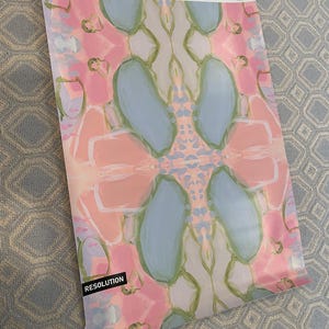 Abstract Pink Blue and Green Peel & Stick Wallpaper | Grandmillennial ...