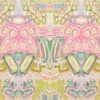 Abstract Pink Blue and Green Peel & Stick Wallpaper Grandmillennial ...