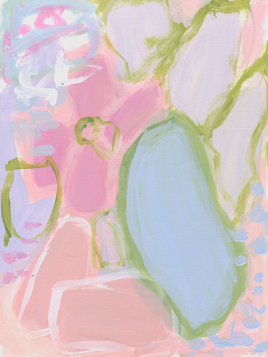 PRINT ONLY “cosmopolitan II” Pink Blue and Green Abstract Artwork - Etsy