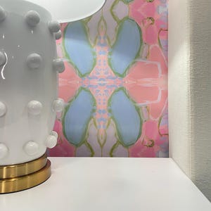 Abstract Pink Blue and Green Peel & Stick Wallpaper | Grandmillennial ...