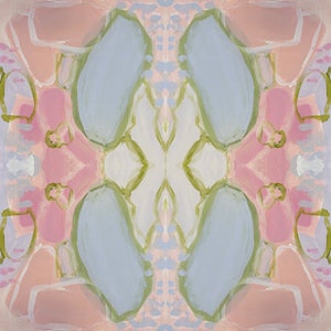 Abstract Pink Blue and Green Peel & Stick Wallpaper | Grandmillennial ...