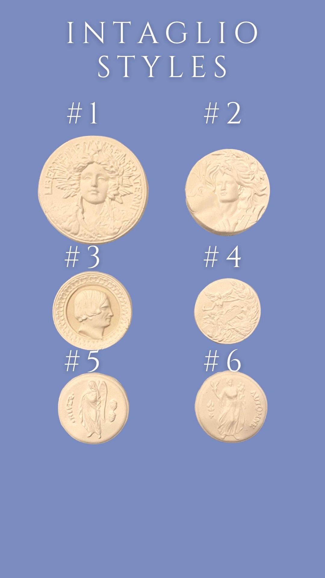 Framed Intaglios Set - With Blush Pink Fabric Background, Intaglio ...