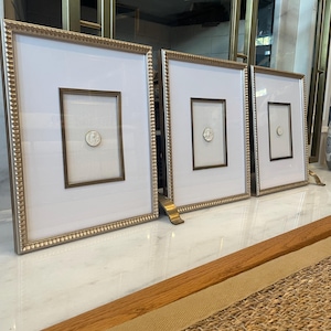Set of 4 Framed Intaglios - With Cream Linen Background, Intaglio ...