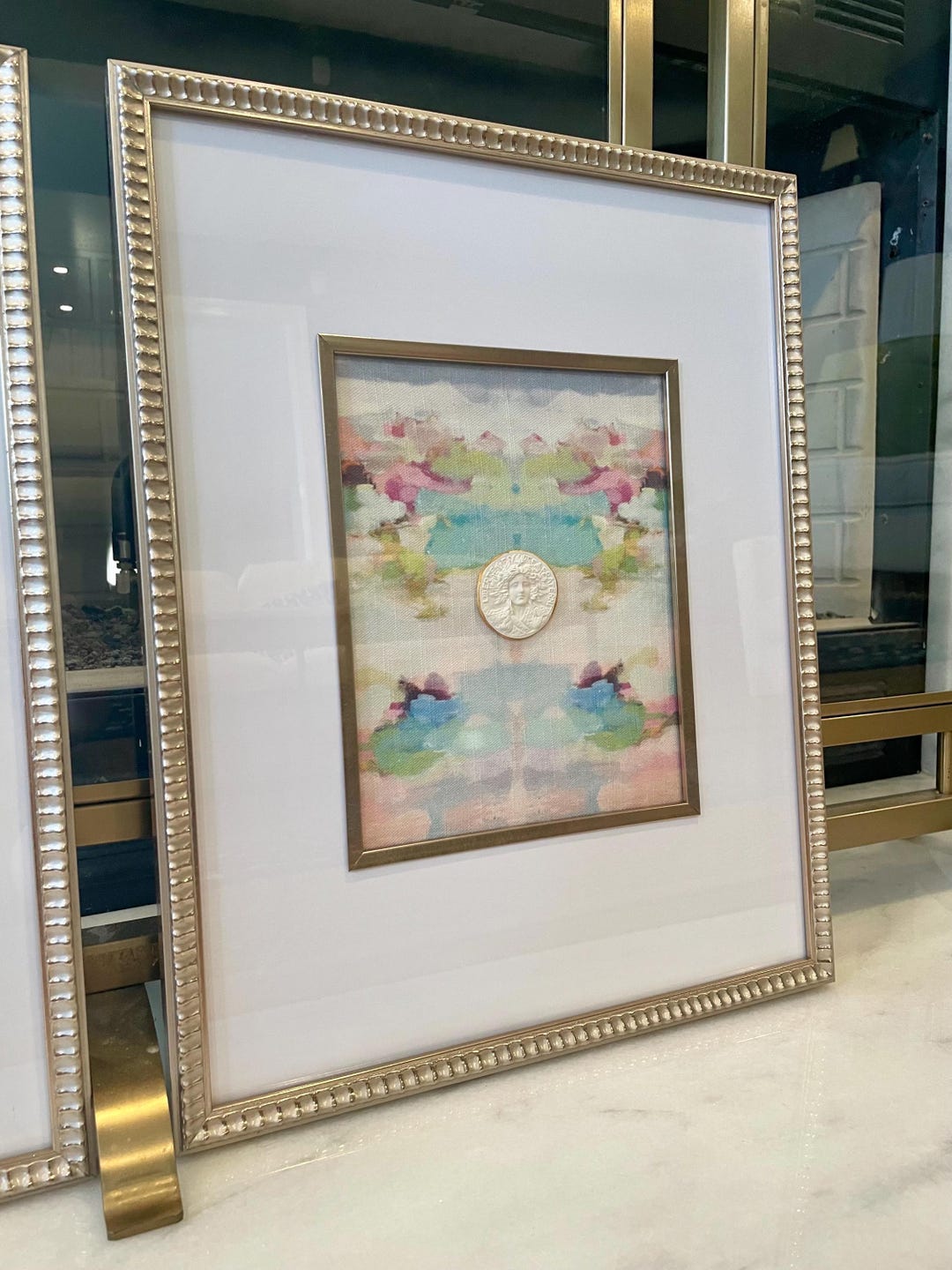 Set of 4 Framed Intaglios - With Laura Park Designs Background ...