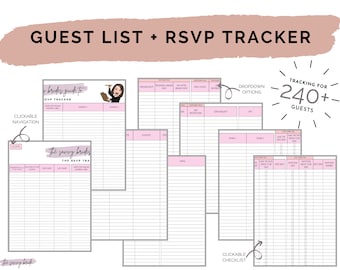 Wedding Rsvp Tracker | Etsy