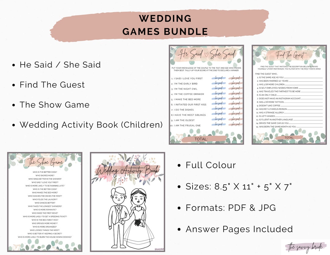 The Ultimate Wedding Games Bundle - Etsy
