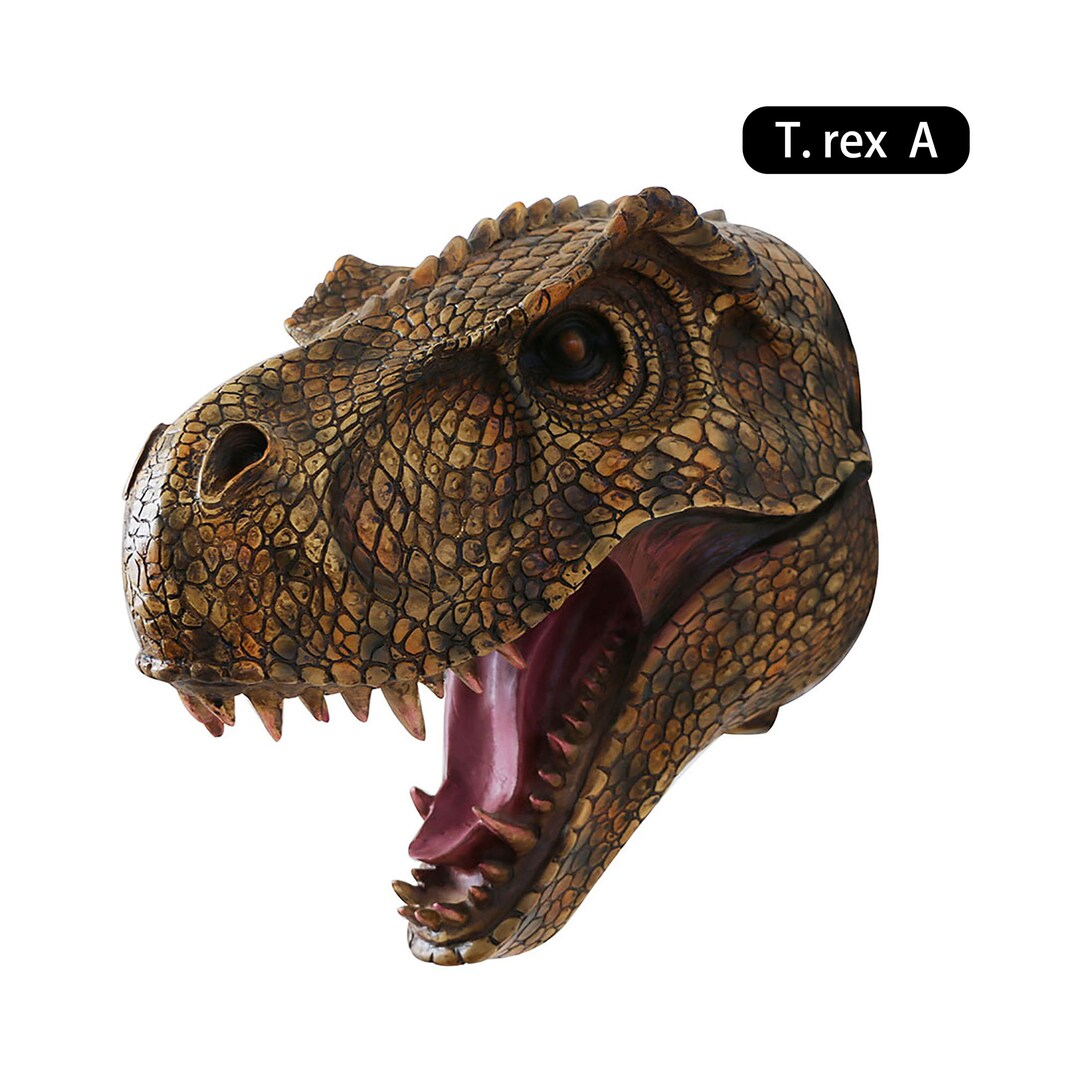 Jurassic Dinosaur Head Wall Hanging Faux Dinosaur Head Wall Mount ...
