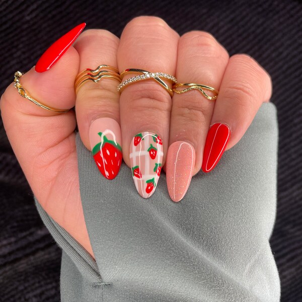 Cute Fake Nails - Etsy