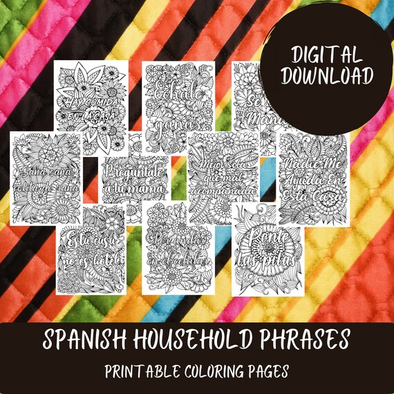 Spanish Coloring Pages With Phrases
