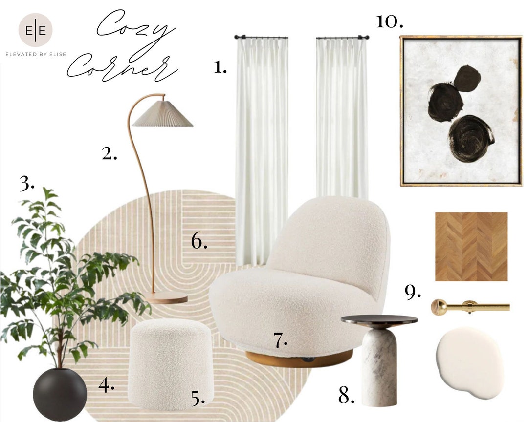 Mood Board, Room Design, Interior Design, Interior Decorating - Cozy ...