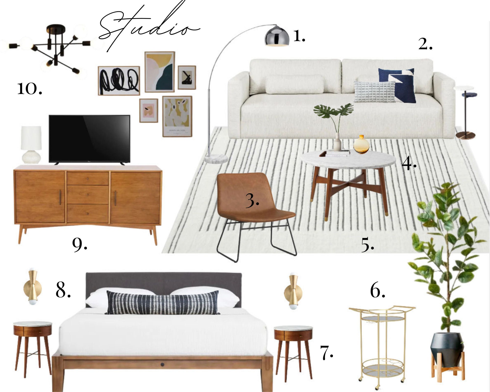 Mood Board, Room Design, Interior Design, Interior Decorating - Mid ...