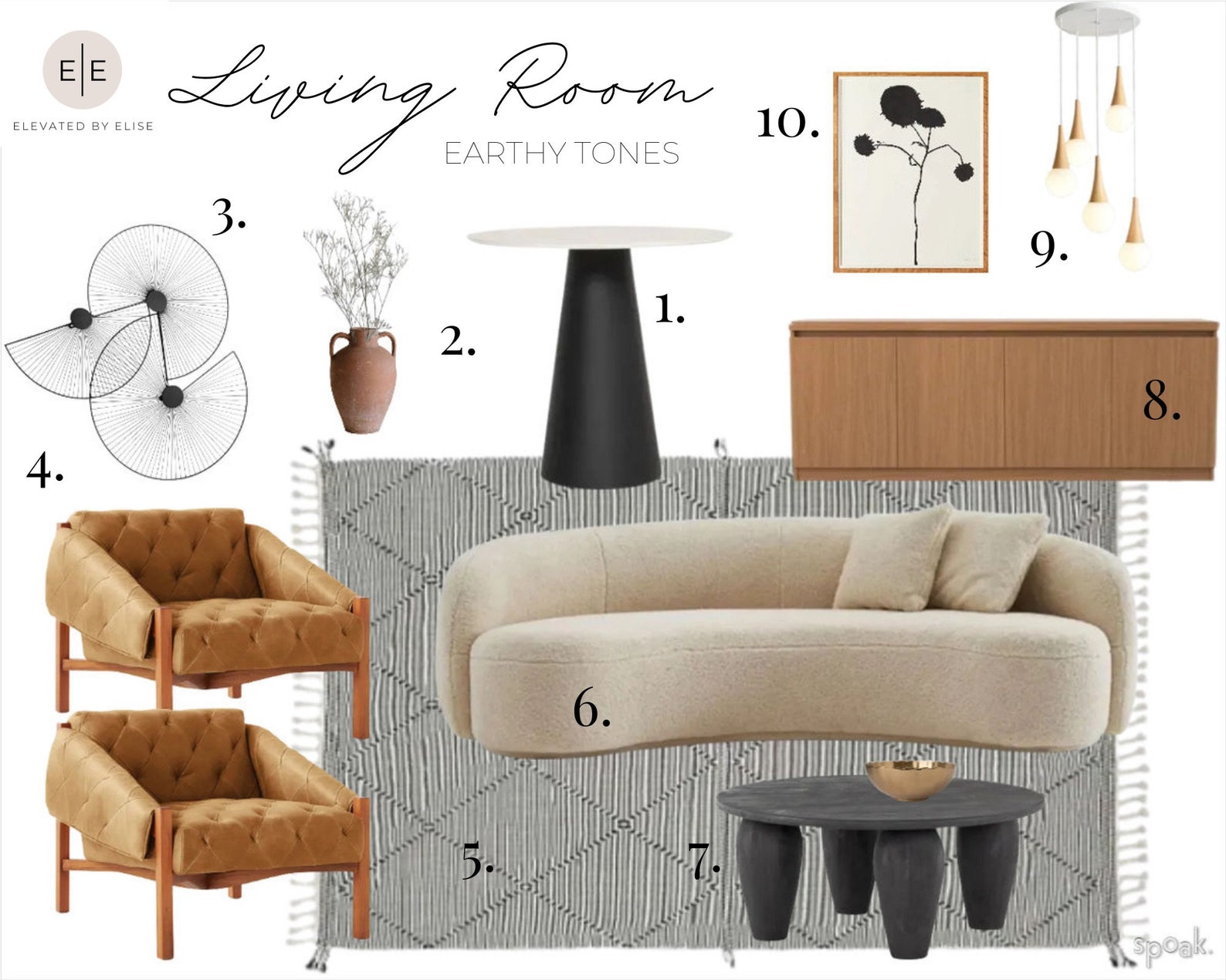 Mood Board, Room Design, Interior Design, Interior Decorating - Earthy ...