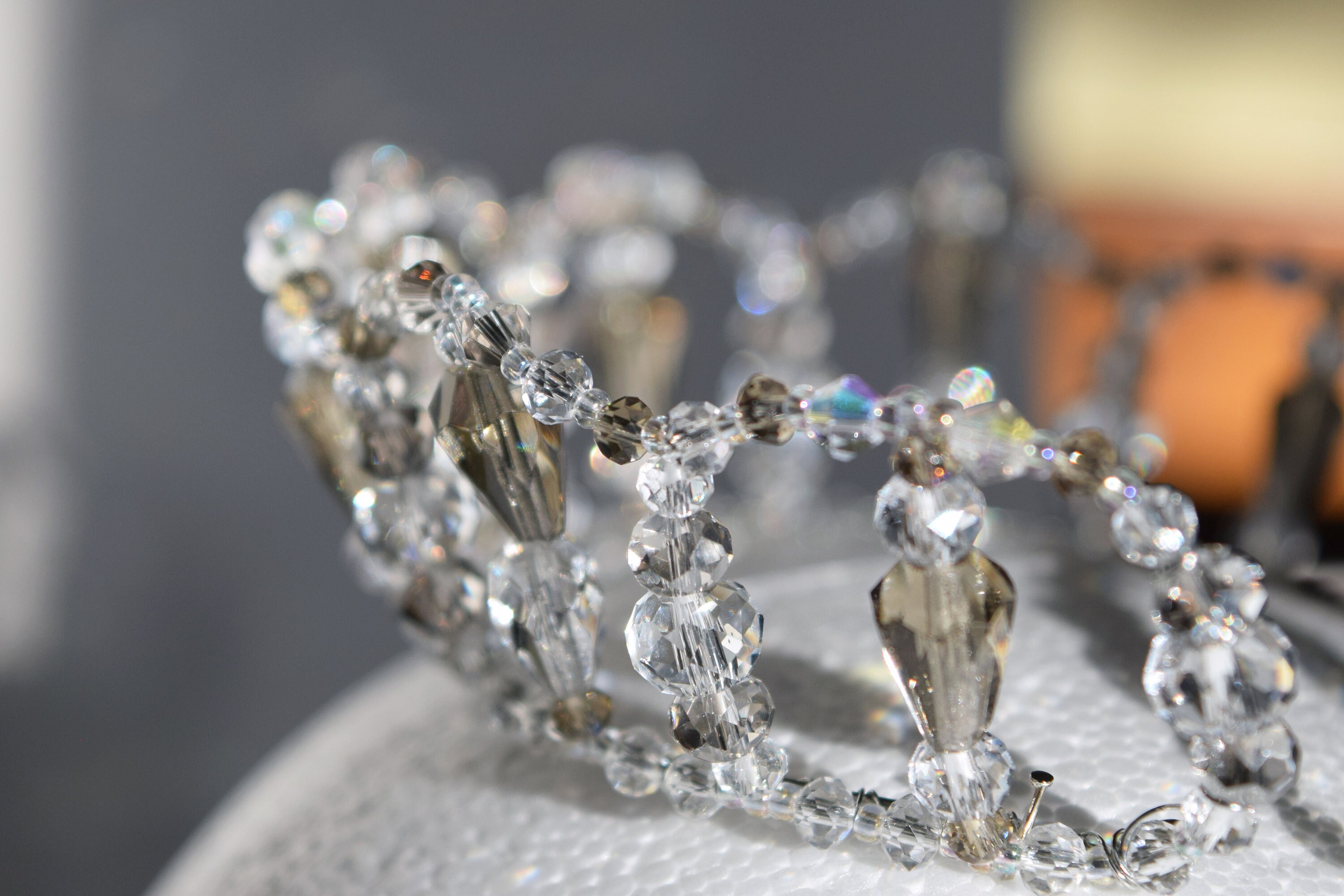 Made to Order Clear and Gray Dryad Style Crystal Tiara - Etsy