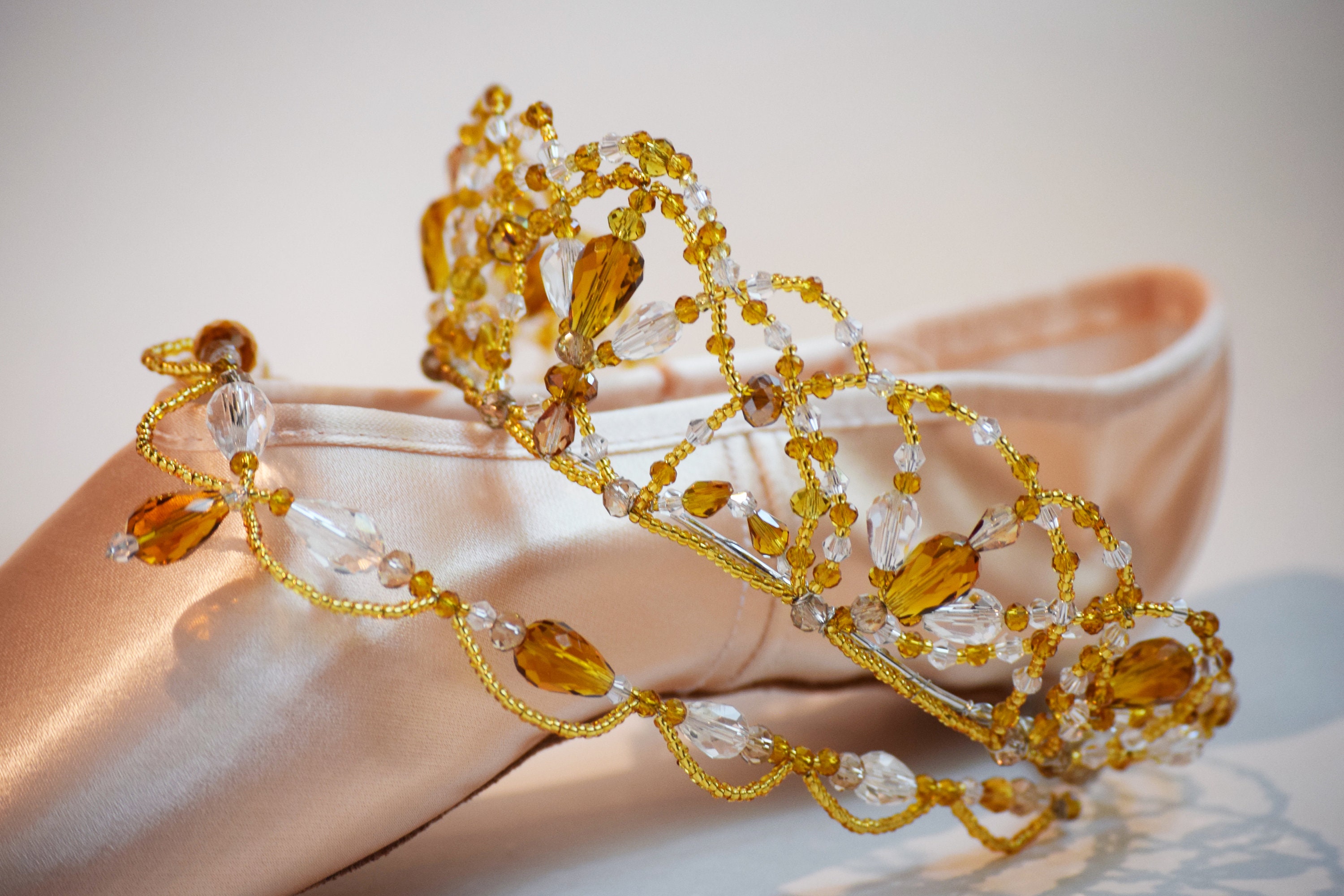 Made to Order Light Gold and Clear Princess Style Crystal - Etsy