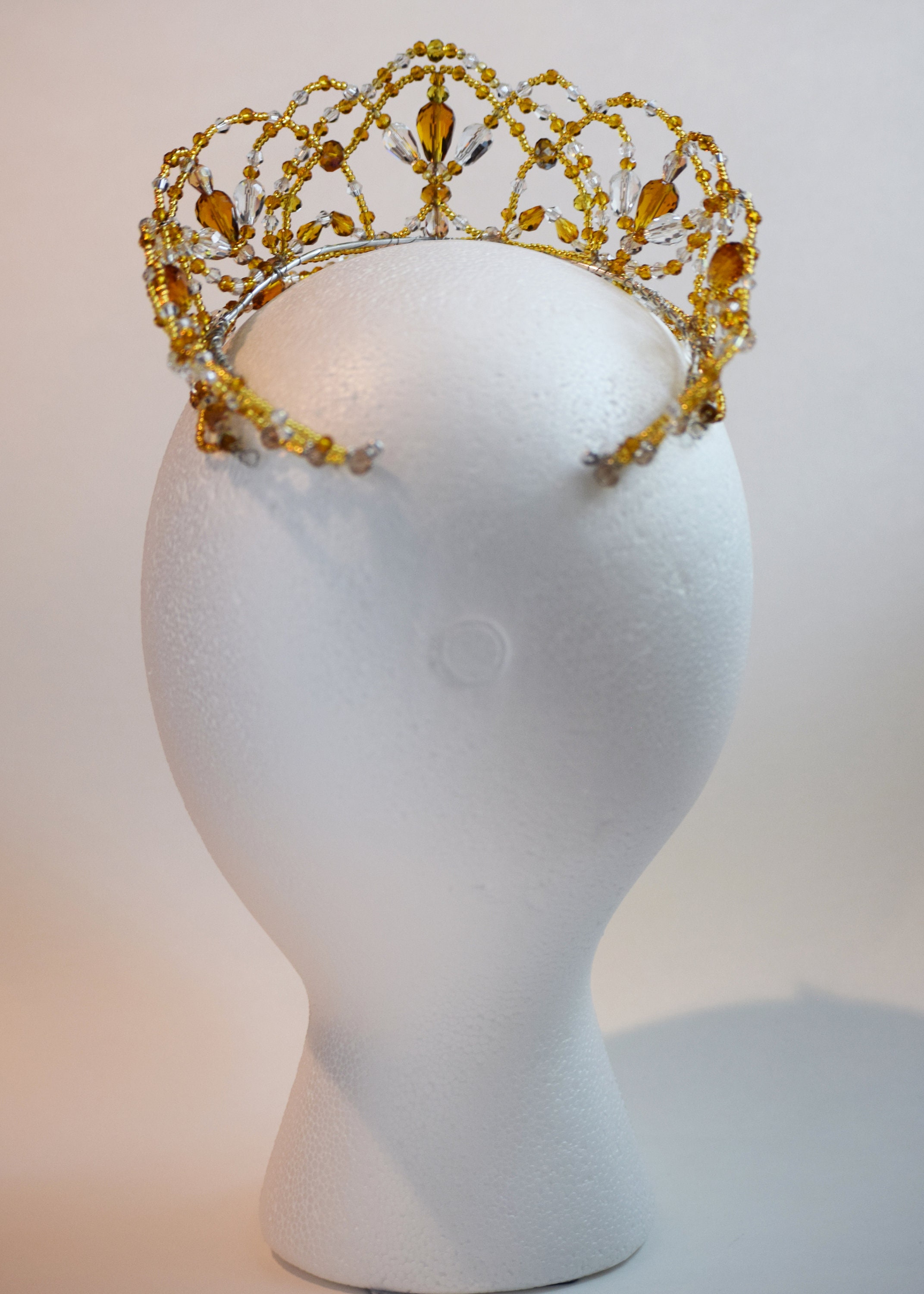 Made to Order Light Gold and Clear Princess Style Crystal - Etsy