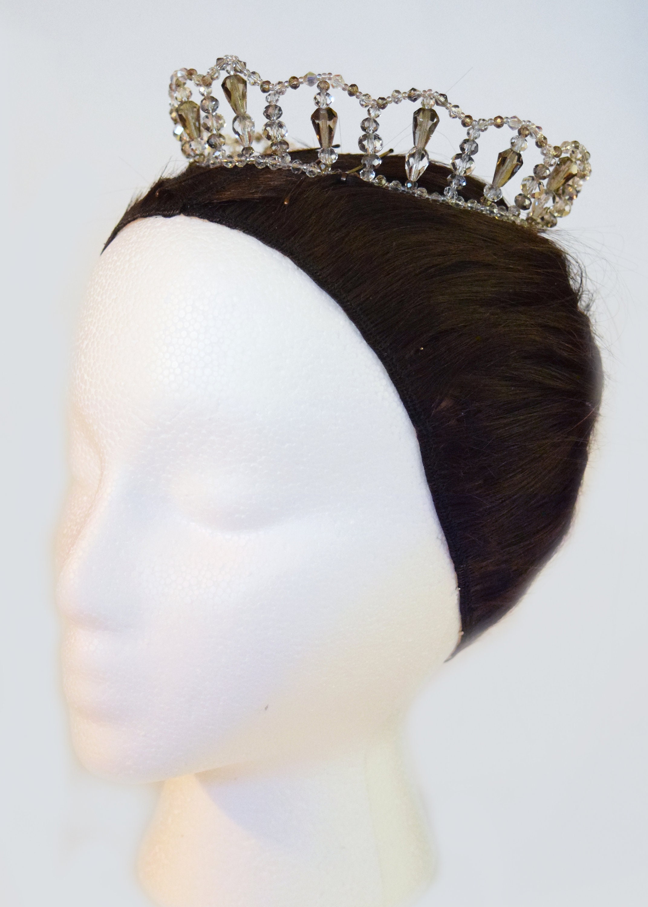 Made to Order Clear and Gray Dryad Style Crystal Tiara - Etsy