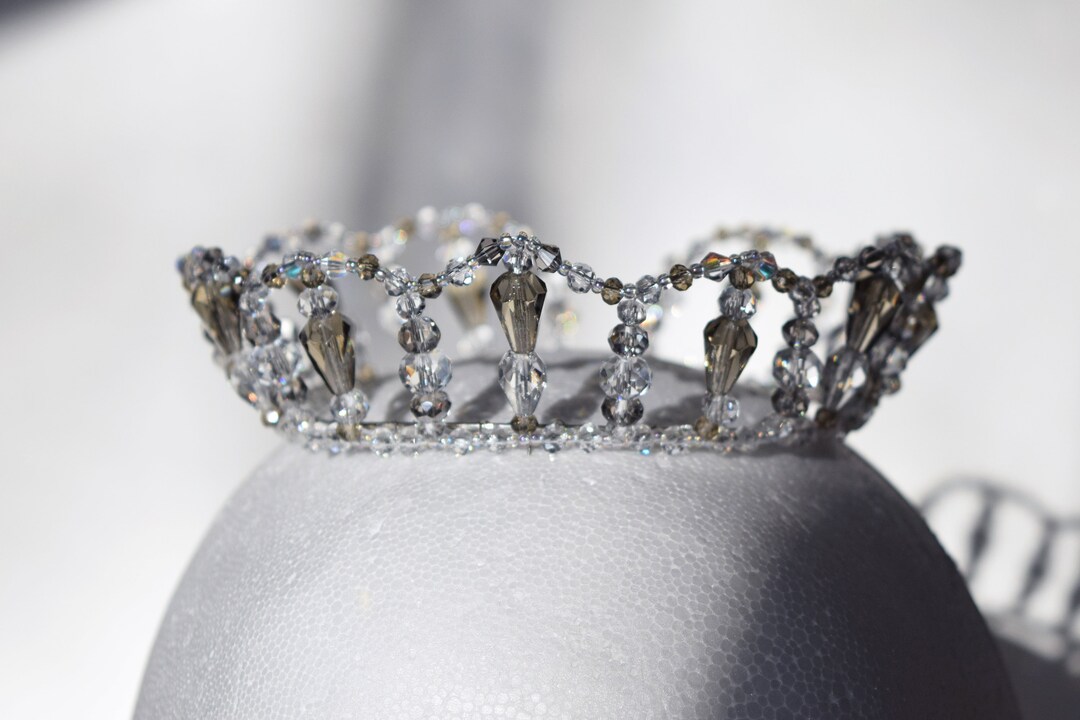 Made to Order Clear and Gray Dryad Style Crystal Tiara Professional ...
