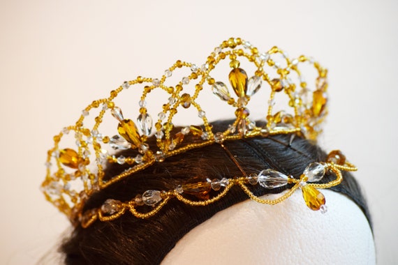 Made to Order Light Gold and Clear Princess Style Crystal | Etsy