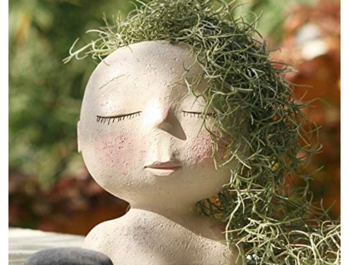 Face Flower Pot Head Planter Pot Succulent Planter Cute Resin - Etsy