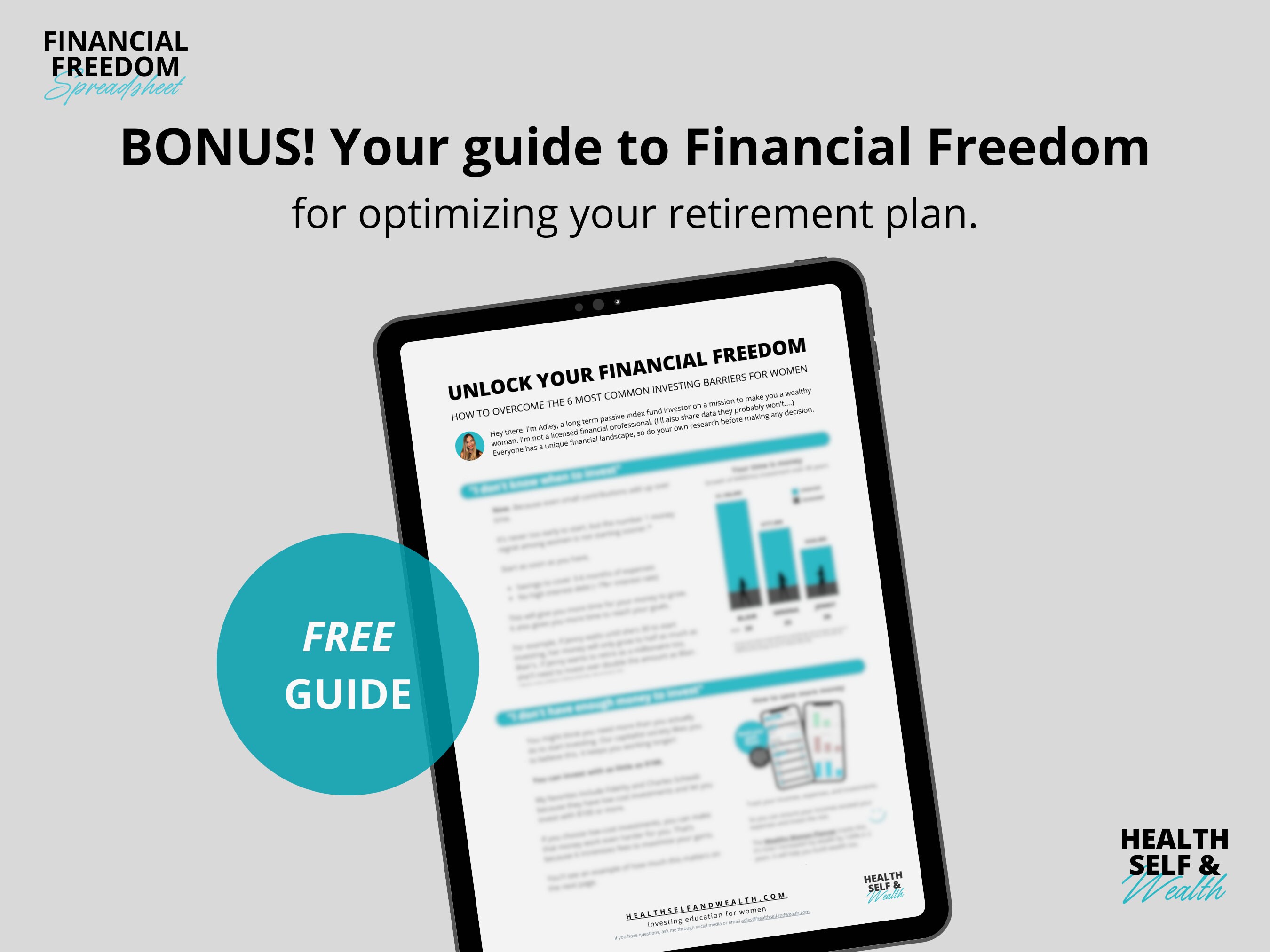 Financial Freedom Spreadsheet for Retirement Planning. Works - Etsy