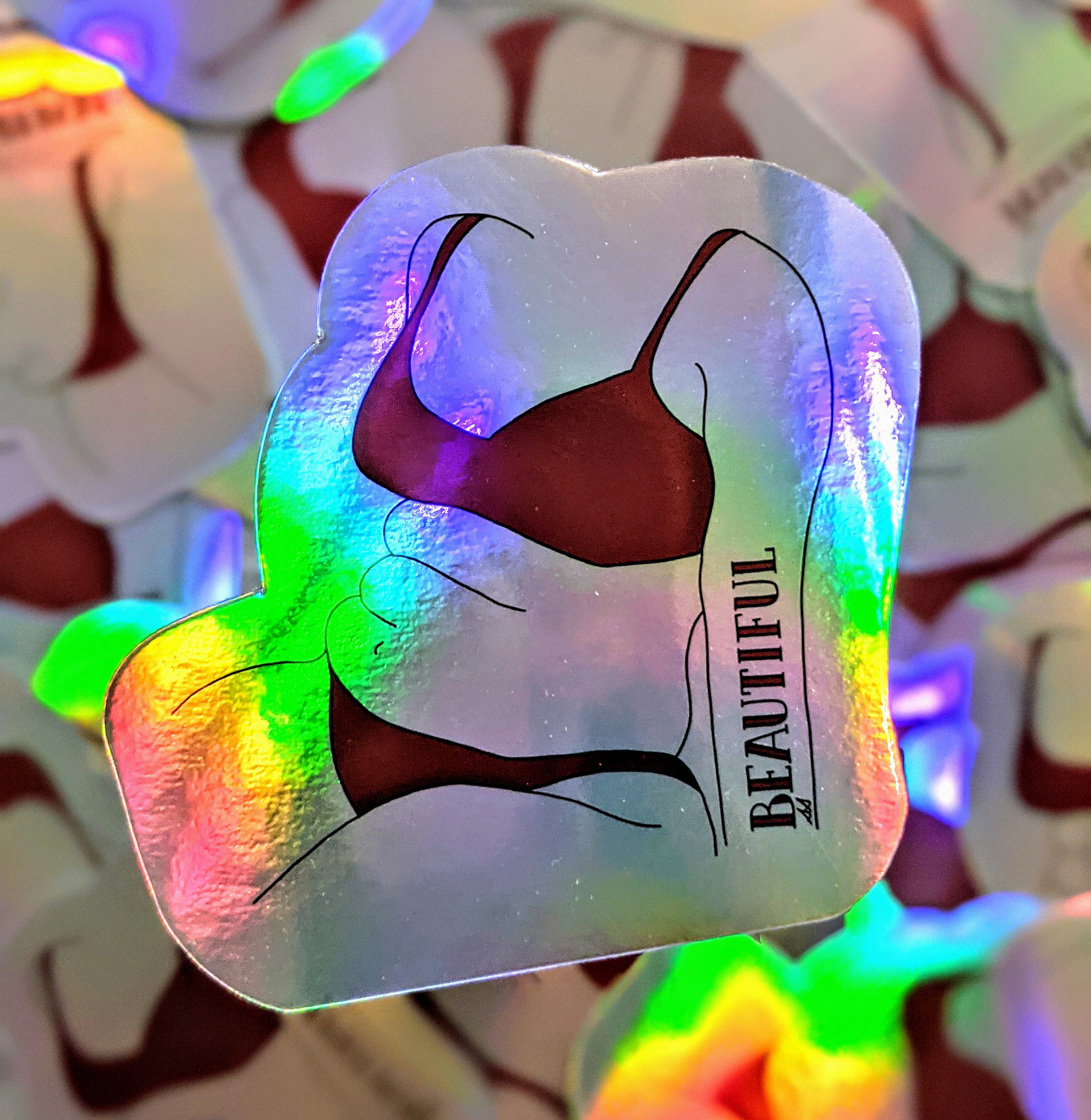 Holographic Beautiful Body Sticker - Etsy