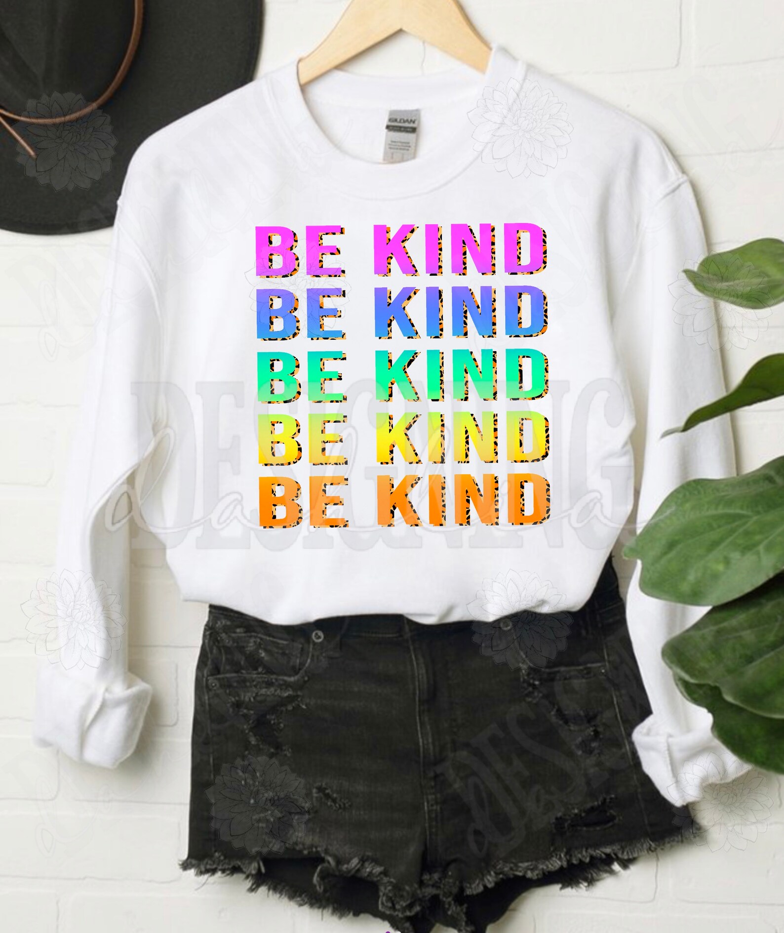 Be Kind Sublimation, Instant Download File, Leopard Print, Waterslide ...